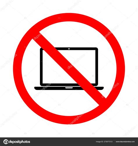 Ícone de computadores proibido Ilustração vetorial de uma coleção de