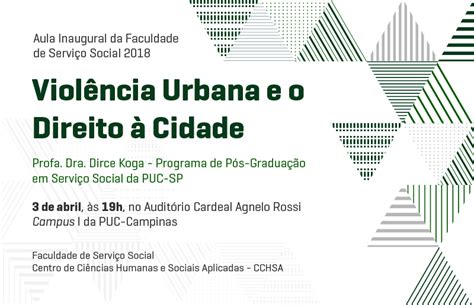 Portal PUC Campinas Aula Inaugural da Faculdade de Serviço Social