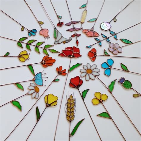 Flower Stained Glass Bouquet Etsy