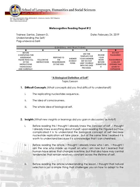 Ged101 Mrr2 Pdf Self Natural Selection