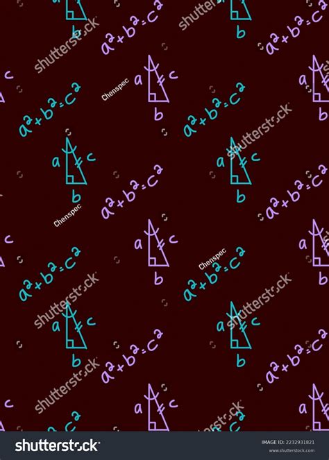 Pythagorean Theorem Educational Scientific Illustration Geometry Stock