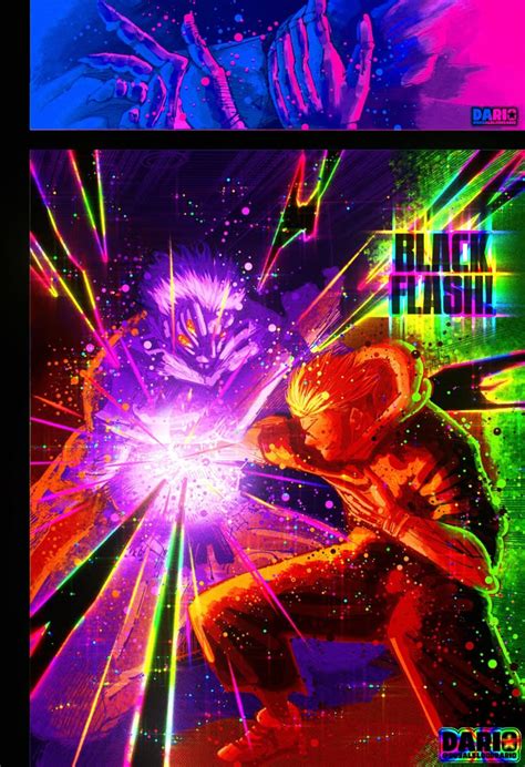 Black Flash Colored Jjk Hakari Vs Uraume Colored Yuji Black Flash
