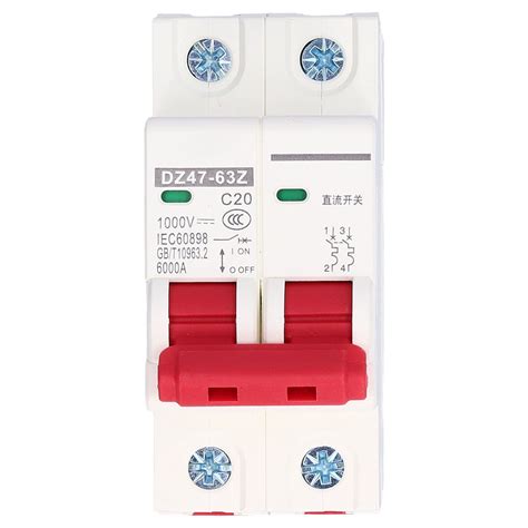 Dc Miniature Circuit Breaker 2 Pole 1000v 20a Disconnect Switch