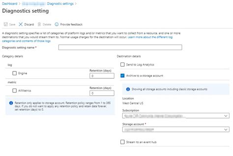 Set Azdiagnosticsetting Gives A Storage Not Provisioned Error