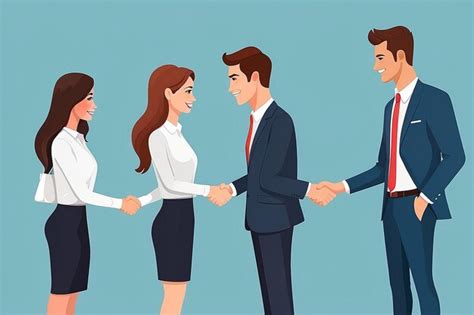 Premium Photo Business Partnership Set Vector Business Man And