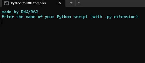 Python To Exe Bat Script By Rnj23