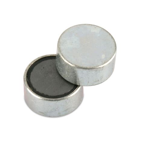 Aimant en pot en ferrite Ø x mm zinc adhérence g