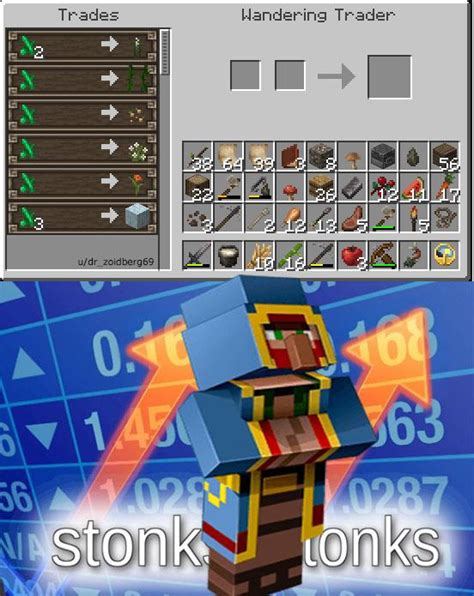 Came Upon This Wandering Trader Double Stonks R Pewdiepiesubmissions