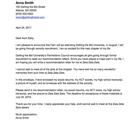 Free 7 Sample Sorority Recommendation Letter Templates In Pdf Artofit