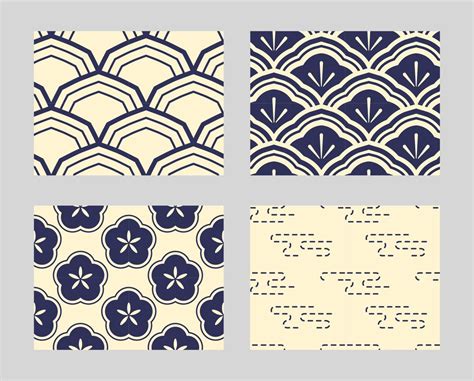Japanese Pattern Set 13992301 Vector Art At Vecteezy