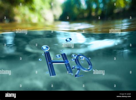 Le Symbole Chimique De Leau H2o Photo Stock Alamy