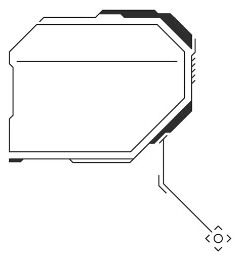 Hud Callout 빈 템플릿 블랙 라인 텍스트 박스 프리미엄 벡터