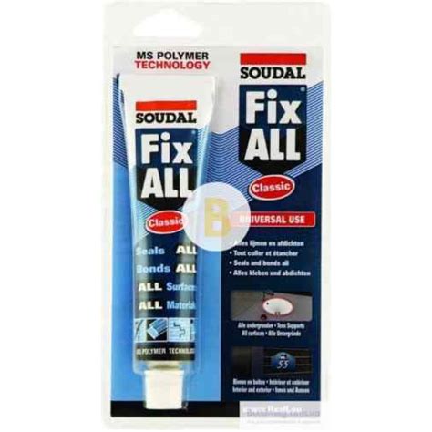 Клей герметик SOUDAL FIX ALL Classic 80 мл білий купити в Києві