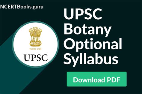 Upsc Botany Optional Syllabus Pdf Download Botany Ias Syllabus For