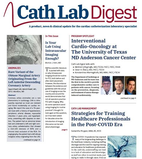 Cath Lab Digest On Linkedin The July Issue Of Cath Lab Digest Is Now