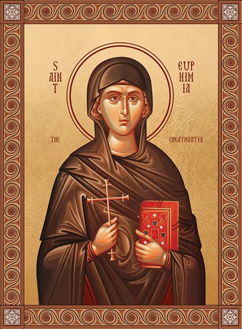 Icon Of St Euphemia The Greatmartyr 21st C 1eu85