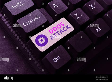 Conceptual Display Ddos Attack Business Overview Disturbed Access To The Normal Server Caused