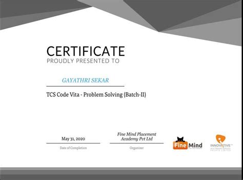 Tcs Tcscodevita Lockdownlearning Lockdownlife Learning Finemind… Gayathri S