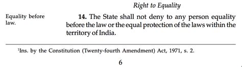 Article 14 Of Constitution Of India Provide For The Right Of Equality