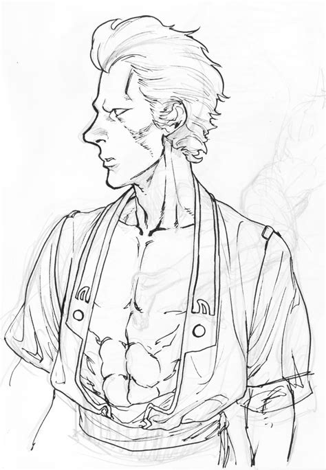 Utaco Yazan Gable Gundam Zeta Gundam Highres Abs Jacket Male Focus Open Clothes Open