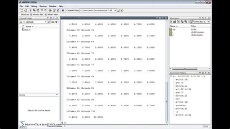 Ci Matlab Essential Skills Sect 60 Plotting Functions Youtube