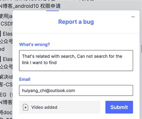 report a bug has a bug bug reports remnote