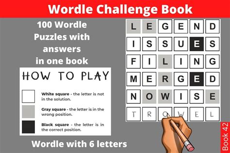 Wordle Challenge Book 100 Puzzles Graphic By Printablepdfstore
