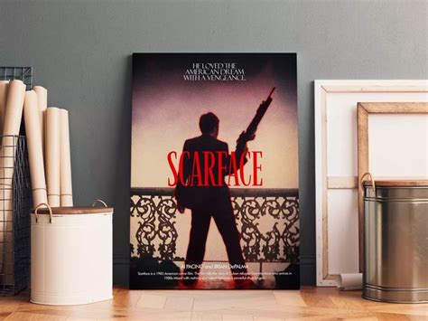 Scarface Tony Montana Al Pacino A1a2a3 Canvas Framed Ebay