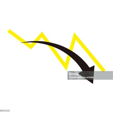 Image Of Descending Line Graph Stock Illustration Download Image Now