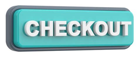 Premium Photo 3d Checkout Button 3d Illustration