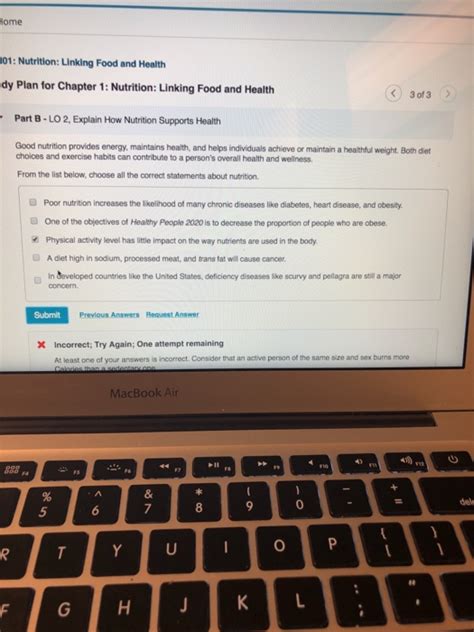 Solved Ome 01 Nutrition Linking Food And Health Dy Plan Chegg