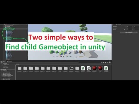 Unity3d How to find a Child Gameobject by name | - YouTube
