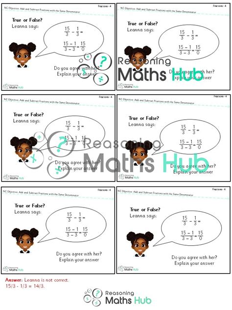 Add And Subtract Fractions With The Same Denominator Master The Curriculum