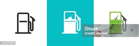 가스 주유소 아이콘 벡터 라인 개요 스트로크 아트와 플랫 기호 또는 연료 연료 가솔린 자동차 펌프 그래픽 그림 모양 실루엣으로