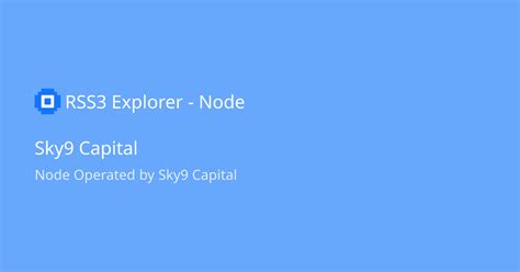Node Rss3 Explorer