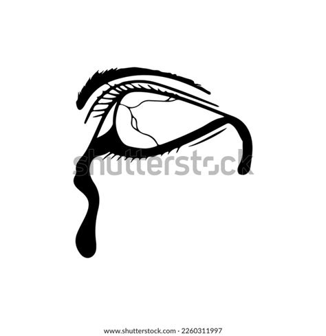 Vector Illustration Crying Eyes Stock Vector Royalty Free 2260311997