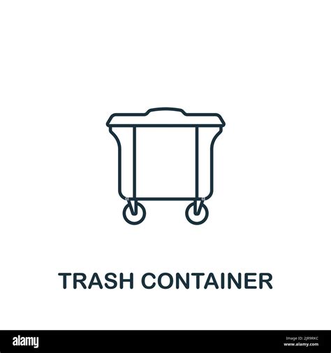 Trash Container Icon Simple Line Element Symbol For Templates Web