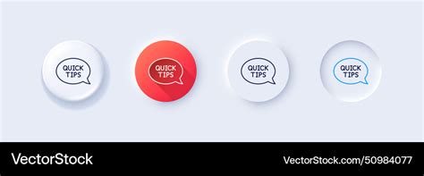 Quick Tips Line Icon Helpful Tricks Speech Bubble Vector Image
