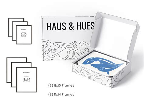 Haus And Hues Gallery Wall Picture Frames Set Of 6 Black Etsy