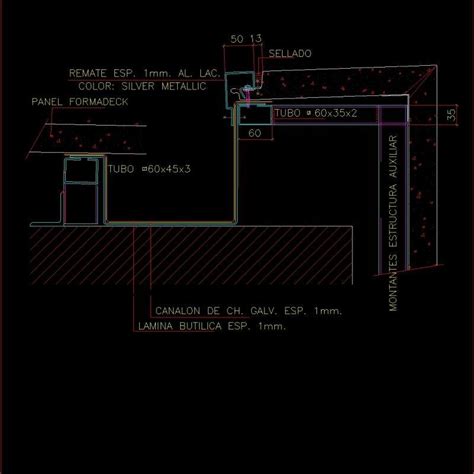 Roofs Of Profiled Plates For Industrial Naves DWG Block For AutoCAD