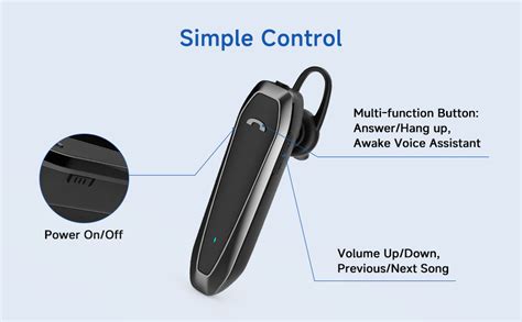 Sungive Bluetooth Headset V5 3 Wireless Handsfree Earpiece