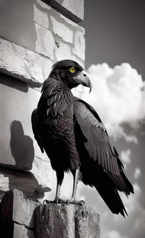 Eagle Standing An Locking Stock Illustration Illustration Of Closeup