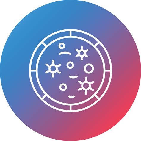 Microbiology Line Gradient Circle Background Icon 16862823 Vector Art