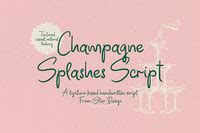 Champagne Splashes Script Behance