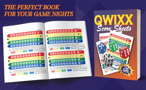 Qwixx Score Sheets Large Qwixx Dice Game Score Pads With Colored Pages