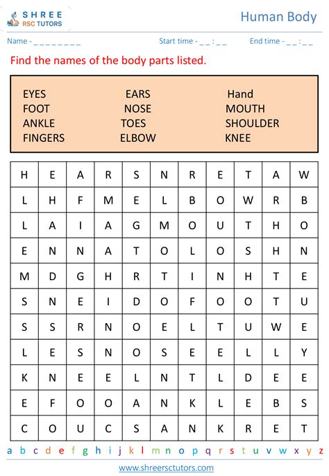 Body Parts And Their Functions Worksheets For Grade 2 Science Shree