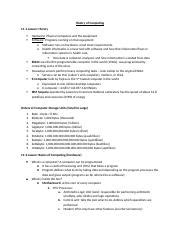 Understanding History And Basics Of Computing In C1 Course Hero