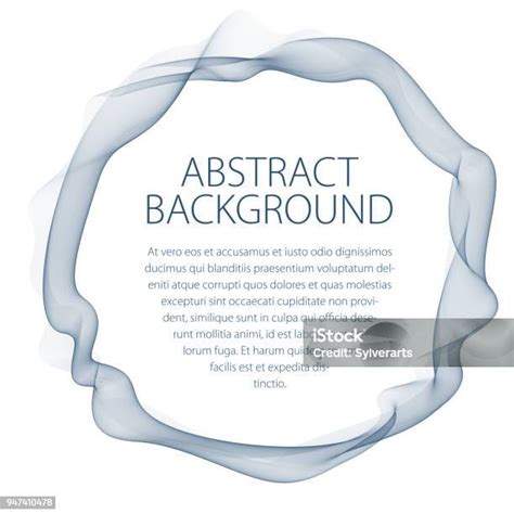 원형 모양에 부드러운 선형 프레임을 흐르는 벡터 텍스트 복사 공간 추상 예술 아름 다운 배경 흰색 배경에 고립 0명에 대한 스톡 벡터 아트 및 기타 이미지 Istock