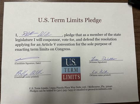 Rep Phillip Devillier Pledges To Support Congressional Term Limits U