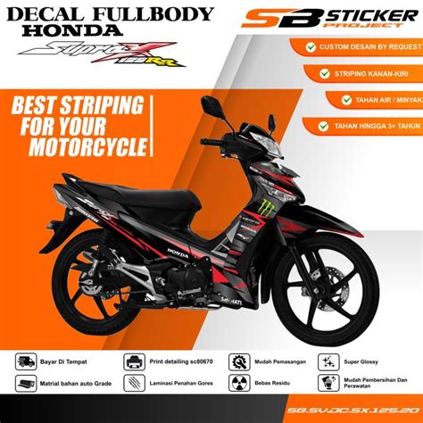 DECAL FULL BODY SUPRA X DECAL STICKER FULL BLOCK SUPRA X MONSTER Lazada